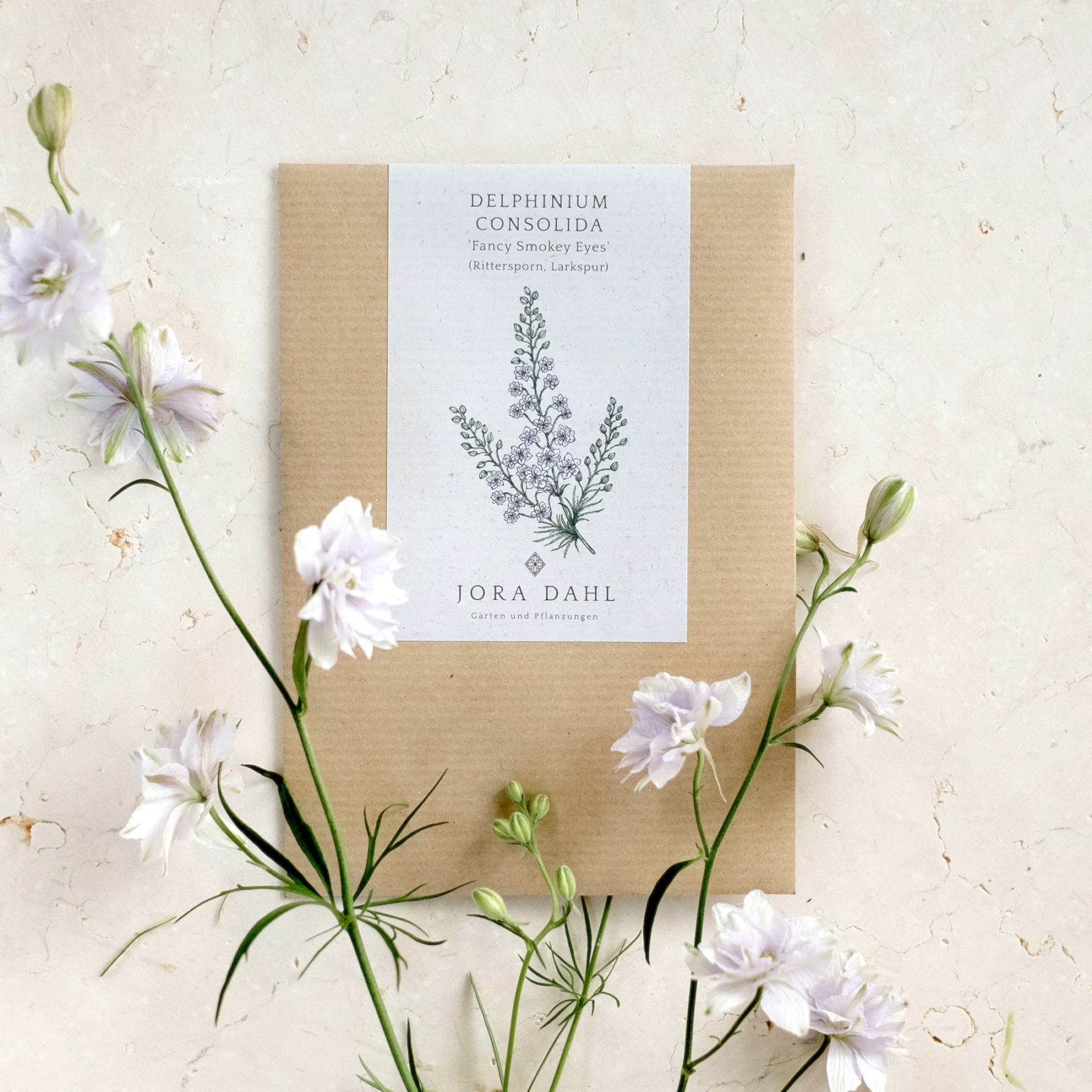 Delphinium consolida 'Fancy Smokey Eyes' (Rittersporn) - Jora Dahl